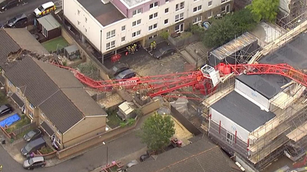 EAST LONDON CRANE COLLAPSES- SEVERAL INJURED
