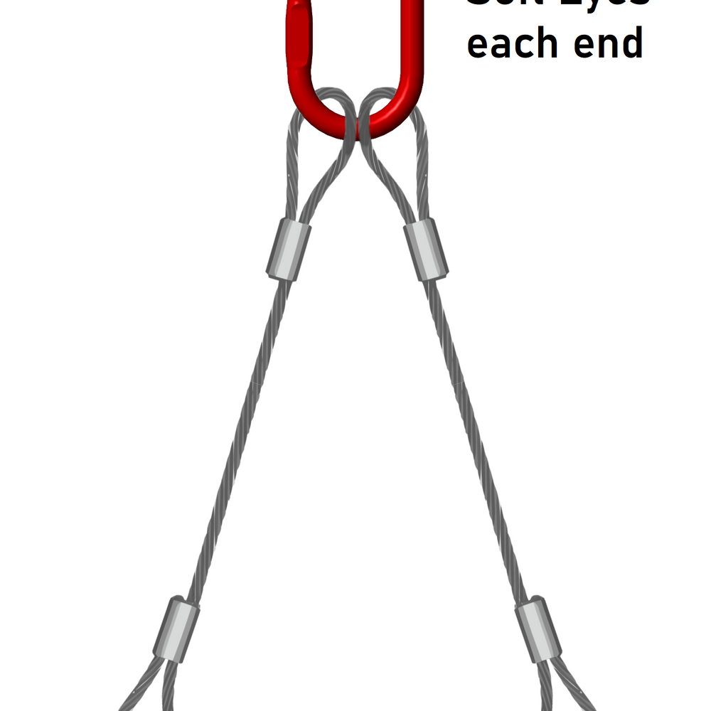 Double Leg 11mm Wire Rope Sling 2.1 Tonne