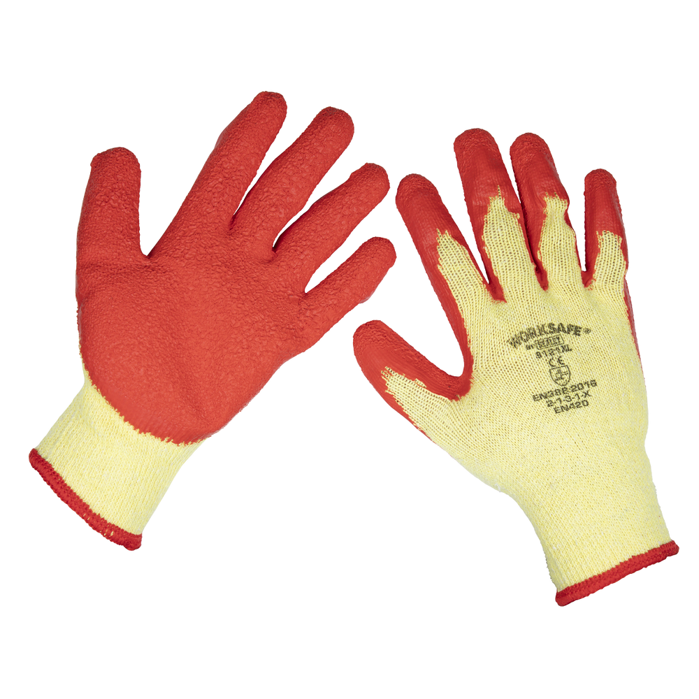 Sealey Worksafe® Super Grip Knitted Gloves with Latex Palm | Lifting ...