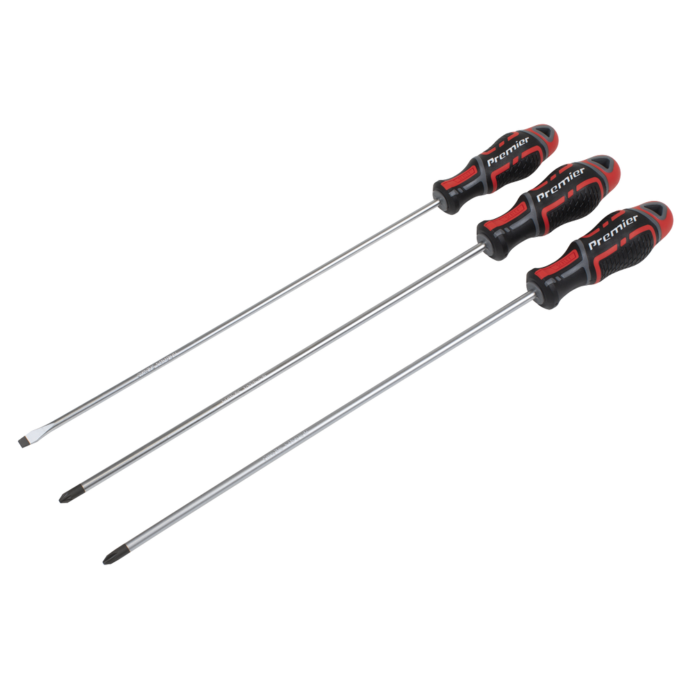Sealey Premier GripMAX® Extra-Long Screwdriver Set 3pc | Lifting ...