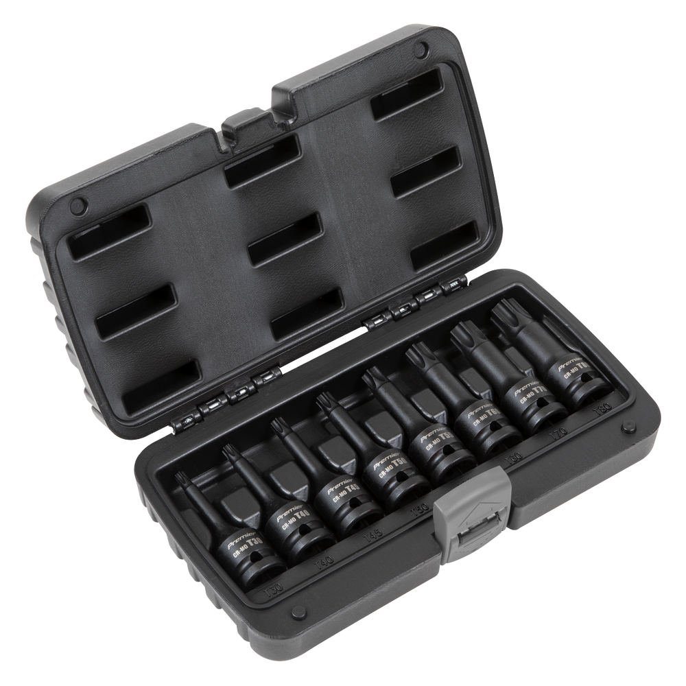 Sealey Premier TRX-Star* Impact Socket Bit Set 1/2"Sq Drive 8pc