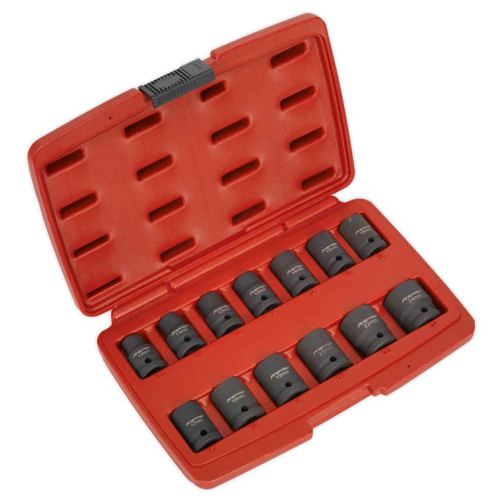 Sealey Premier Total Drive® Impact Socket Set 1/2"Sq Drive 13pc ...