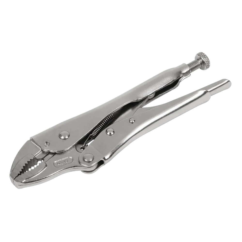 Sealey Premier Locking Pliers Curved Jaws 185mm 0-38mm Capacity