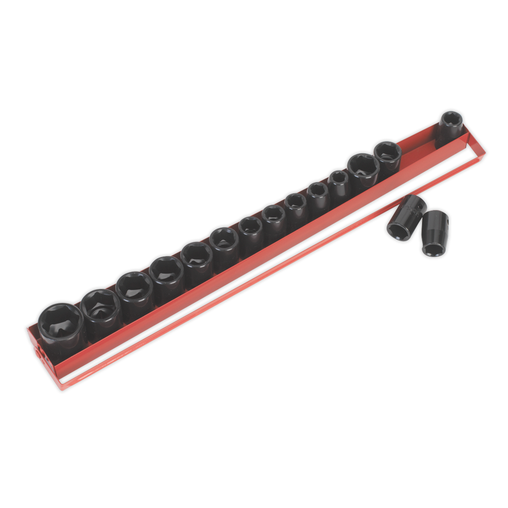 Sealey Premier Metric/Imperial Impact Socket Set 1/2"Sq Drive 16pc