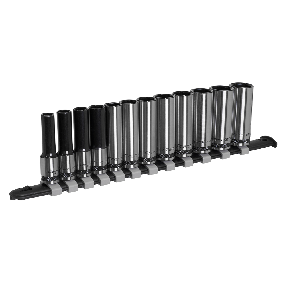 Sealey Premier Black Deep Socket Set 3/8"Sq Drive 12pc