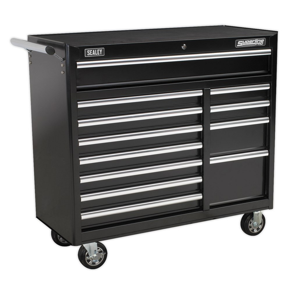 Sealey Superline PRO® Heavy-Duty Rollcab 12 Drawer - Black