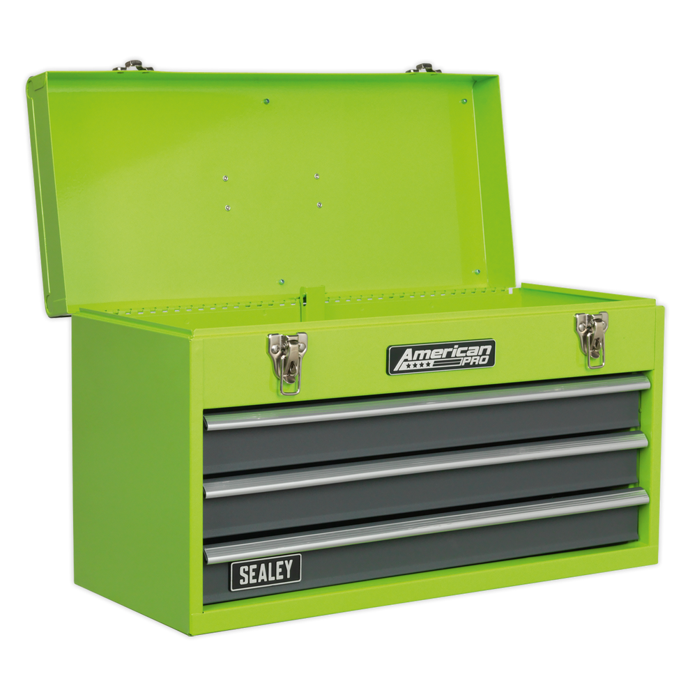 Sealey American PRO® Tool Chest 3 Drawer - Green/Grey