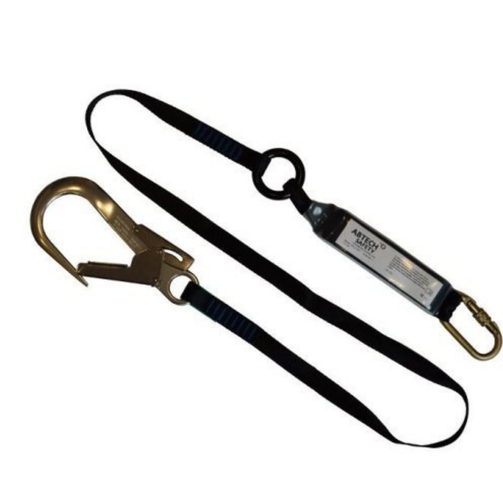 Abtech Safety Fall Arrest Lanyard with Snap Scaffold Hook | Lifting Equipment Store