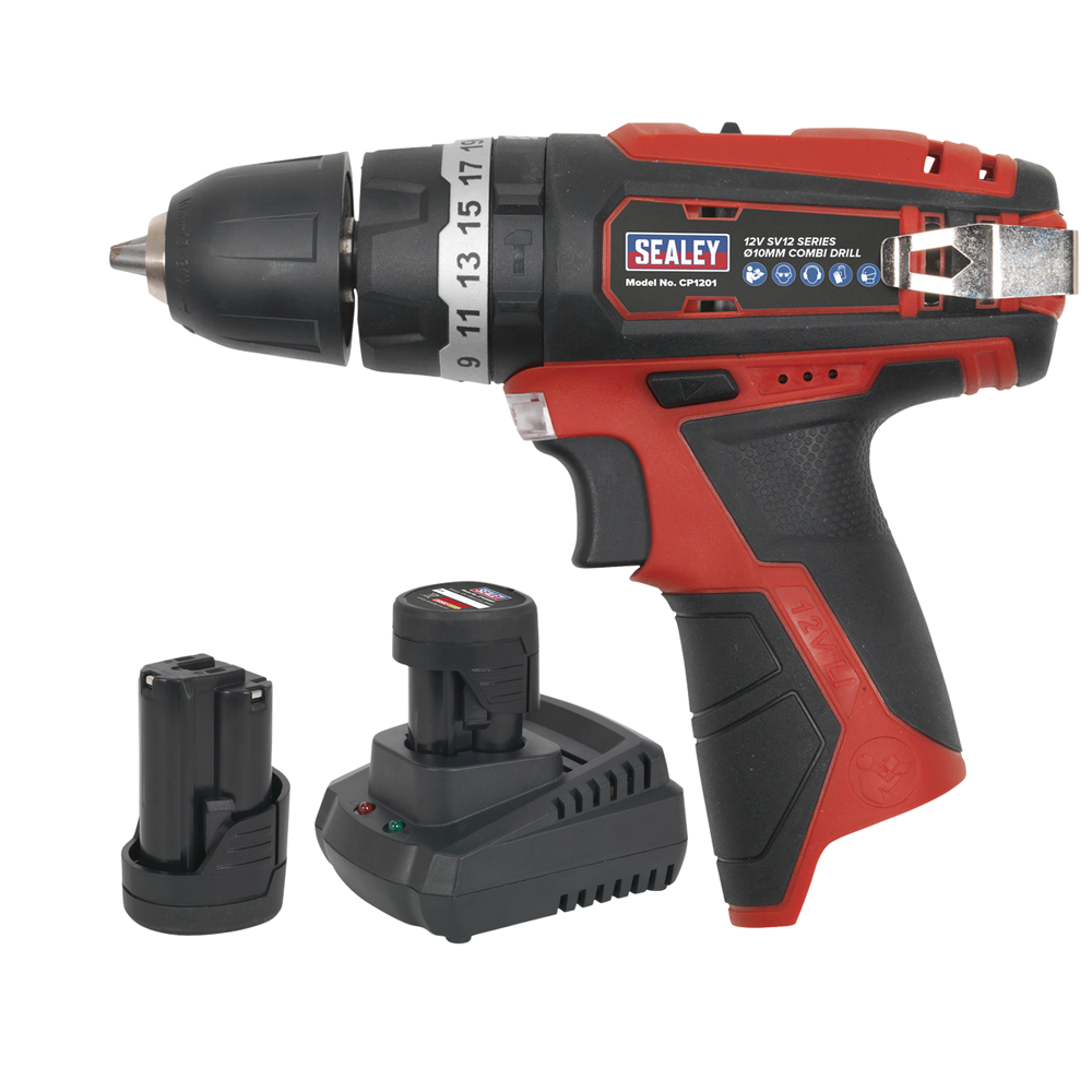 Sealey SV12 Series 10mm Cordless Combi Drill 12V