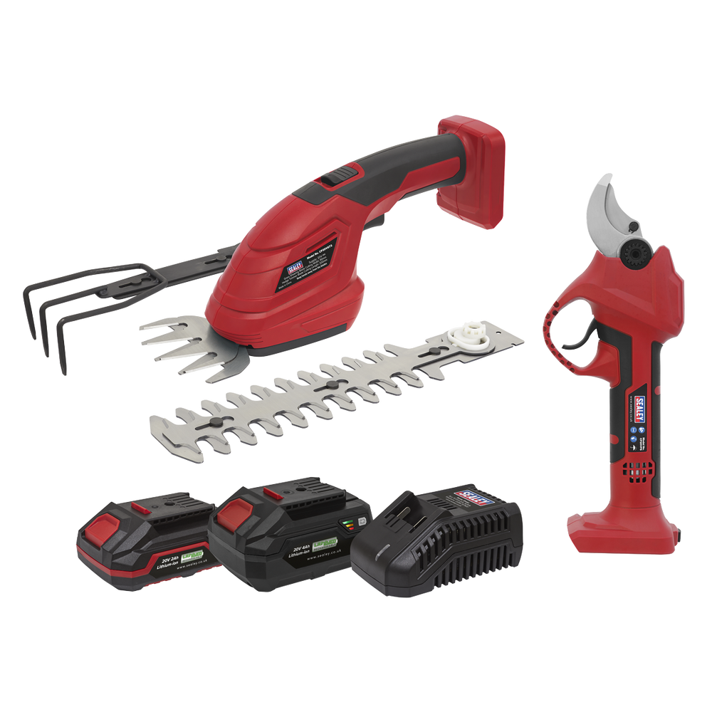 Sealey 2 x SV20 Series Cordless Gardening/Pruning Combo Kit 20V - 2 Ba