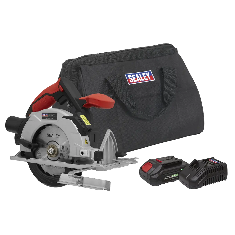 Sealey SV20 Series 150mm Cordless Circular Saw Kit 20V 2Ah | Lifting ...