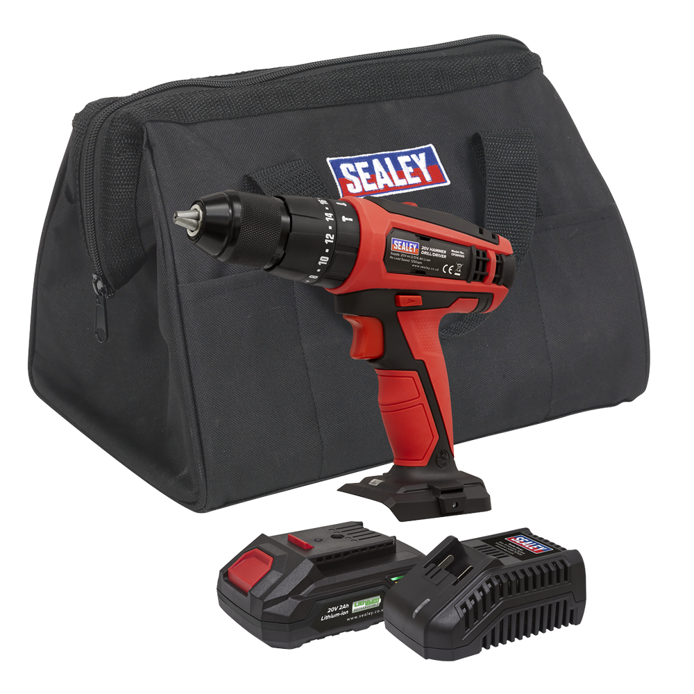 Sealey SV20 Series 13mm Cordless Combi Drill Kit 20V 2Ah | Lifting ...