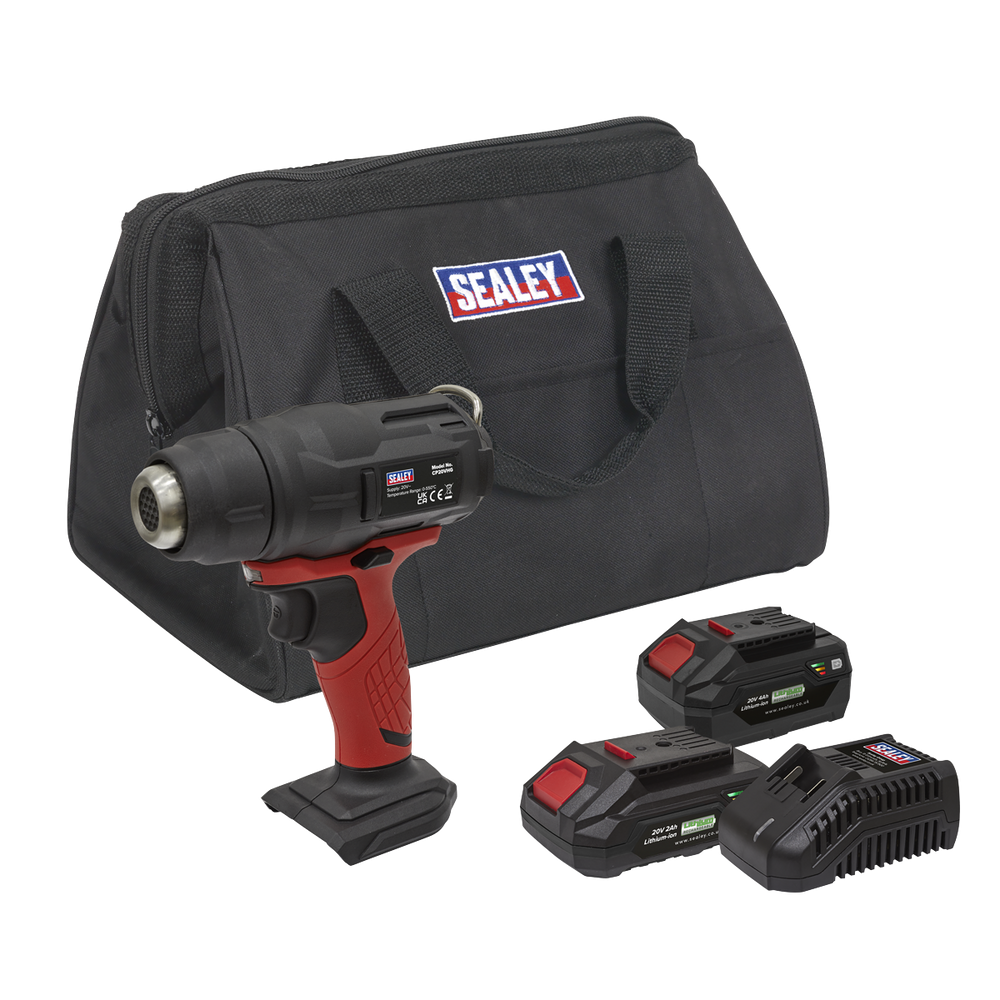 Sealey SV20 Series Cordless Heat Gun Kit 20V - 2 Batteries | Lifting ...