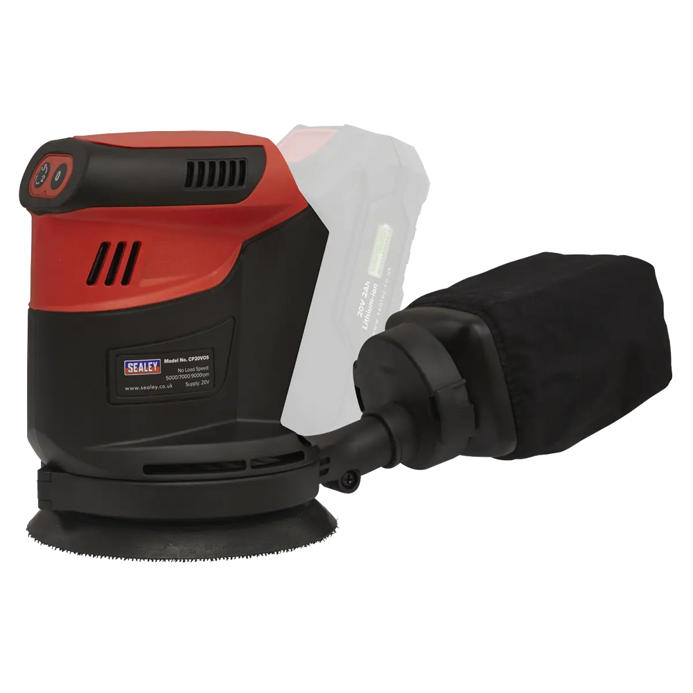 Sealey SV20 Series 125mm Cordless Orbital Palm Sander 20V - Body Only ...