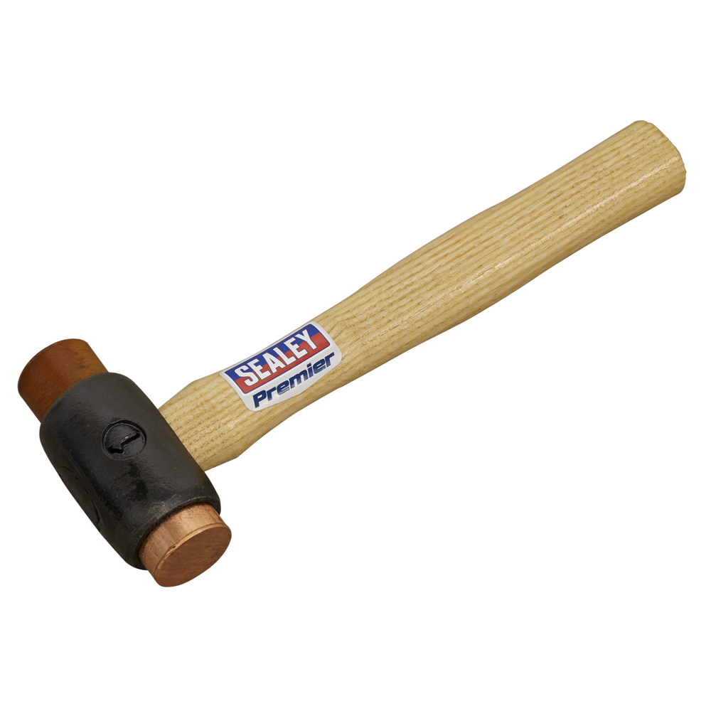 Sealey Premier Copper/Rawhide Faced Hammer with Hickory Shaft | Lifting ...