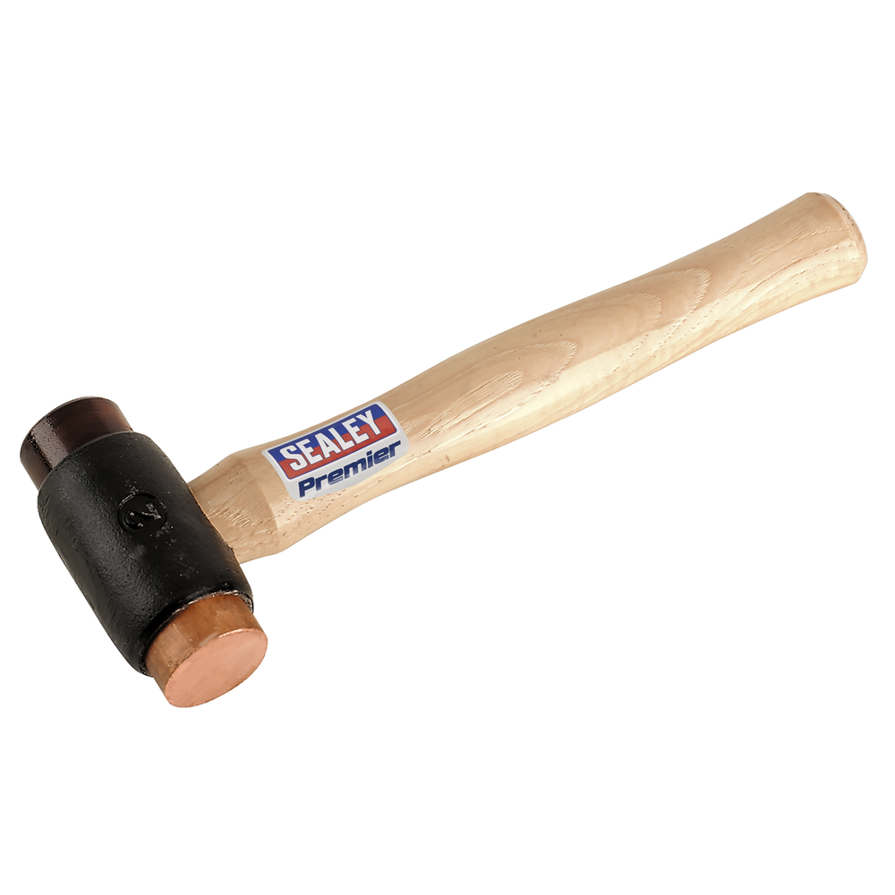 Sealey Premier Copper/Rawhide Faced Hammer with Hickory Shaft