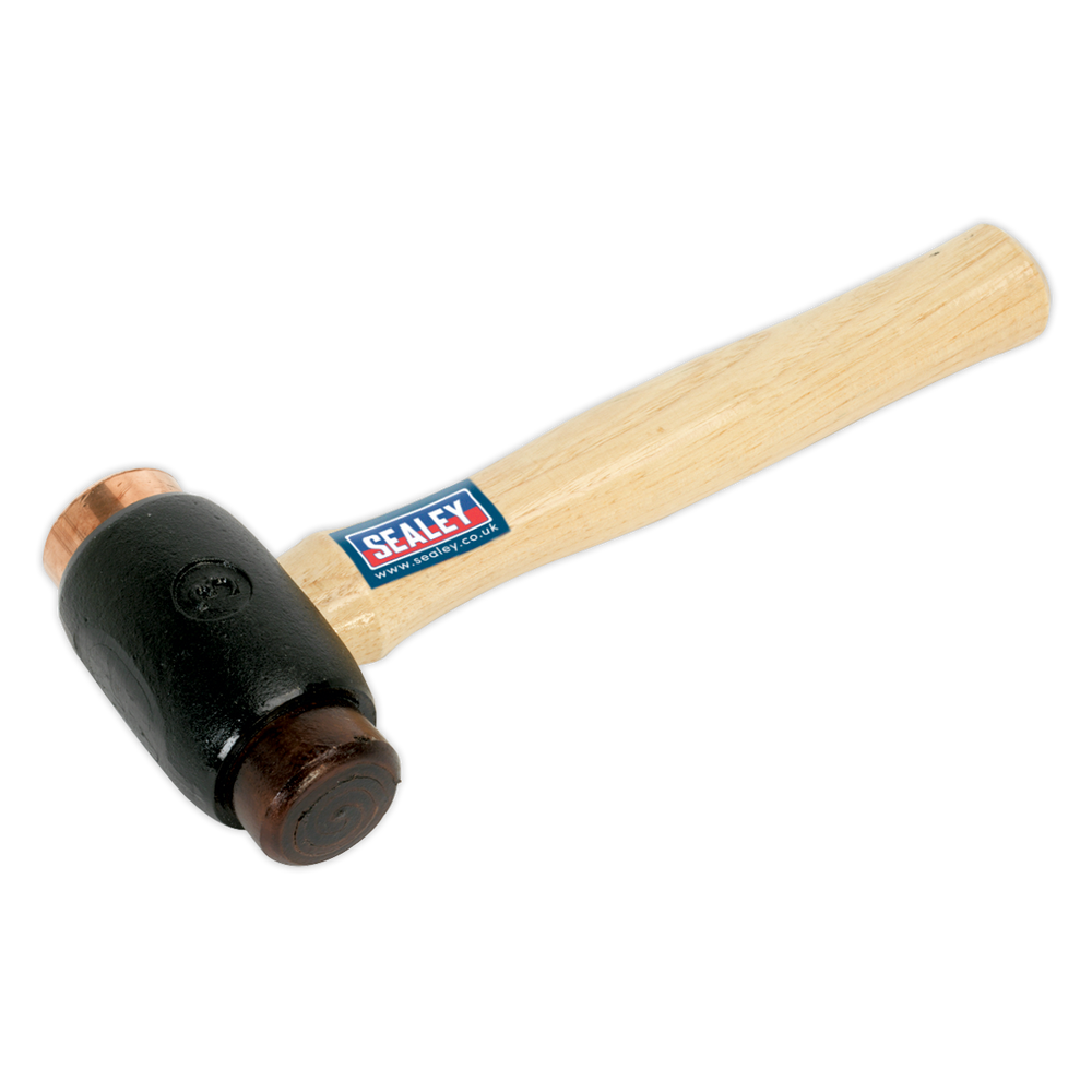 Sealey Premier Copper/Rawhide Faced Hammer with Hickory Shaft