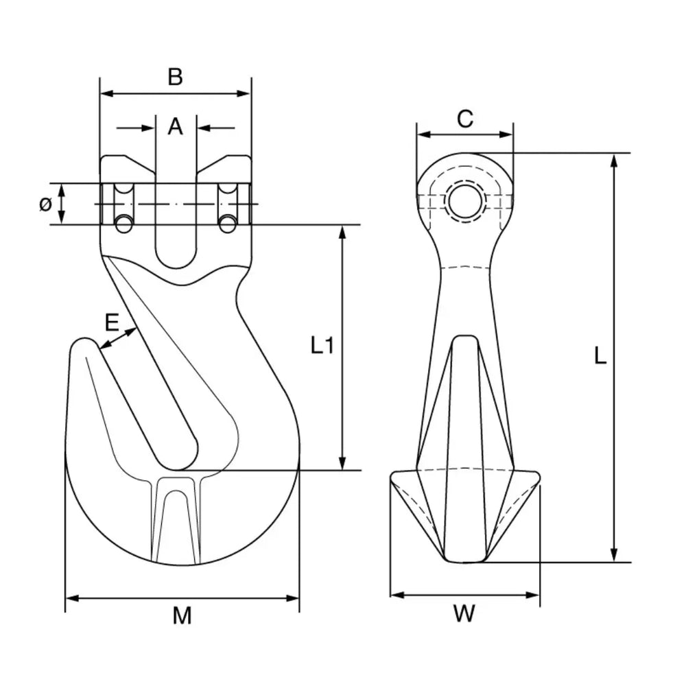 Cobra Plus Grade 10 Clevis Grab Hook | Lifting Equipment Store