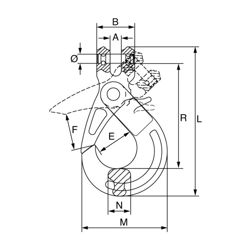 Cobra Plus Grade 10 Clevis Self Locking Hook