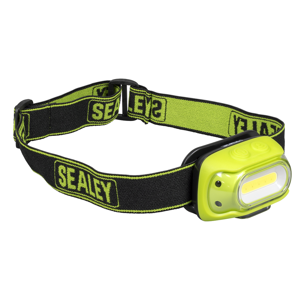 Sealey Rechargeable Head Torch with Auto-Sensor 8W COB LED