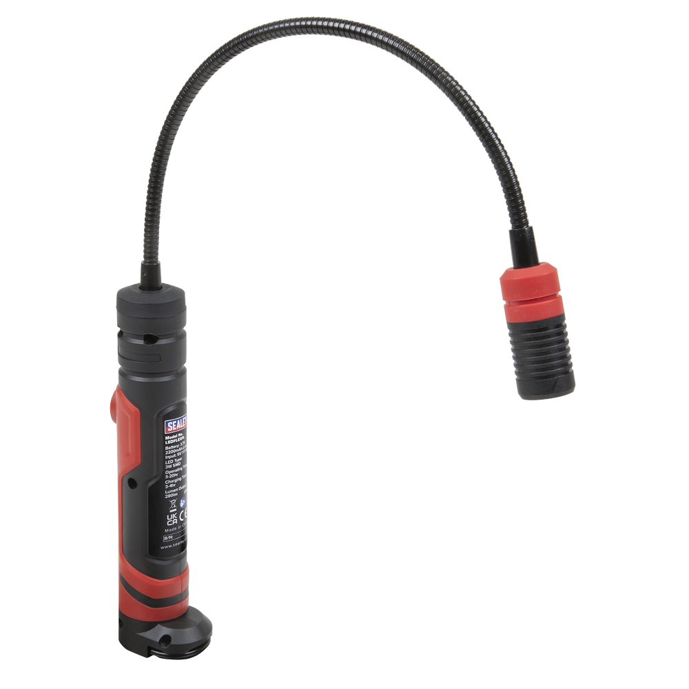 Sealey Rechargeable Flexi Magnetic Pick-Up Tool Light 3W SMD LED ...