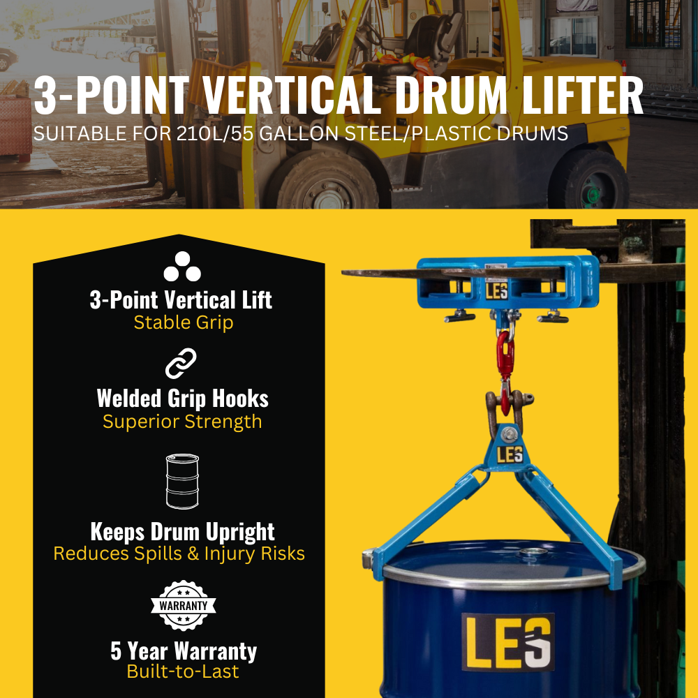 Vertical Drum Lifter Three Point | Lifting Equipment Store