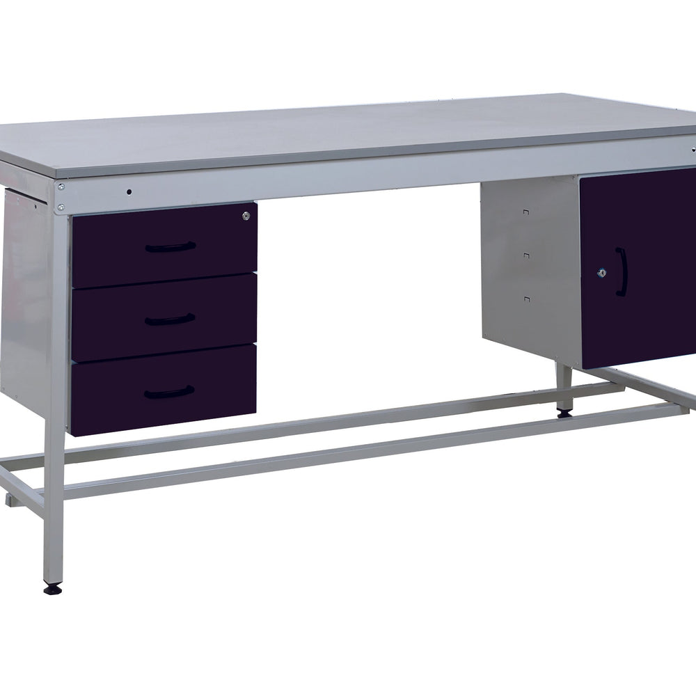 Taurus Utility Workbench with Triple Drawer & Cupboard
