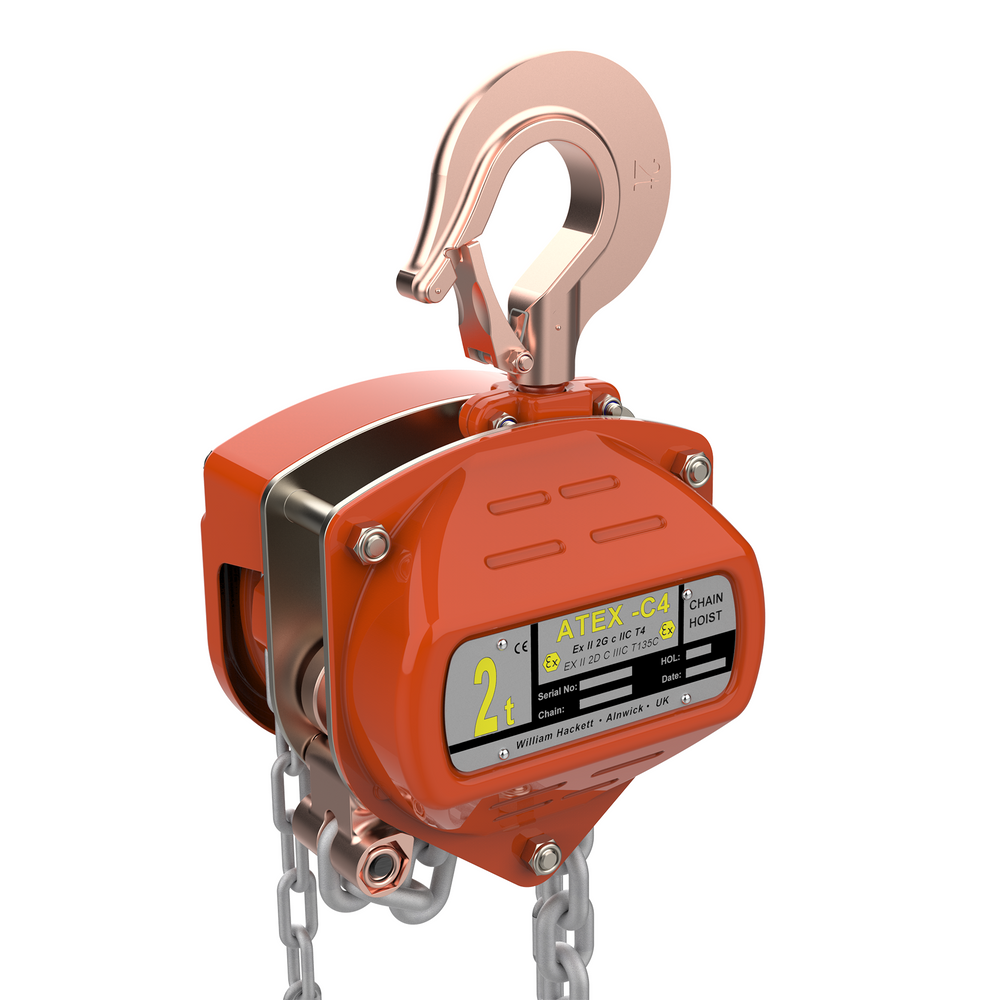William Hackett ATEX-C4 500kg-5te Chain Hoist with Stainless Steel Han