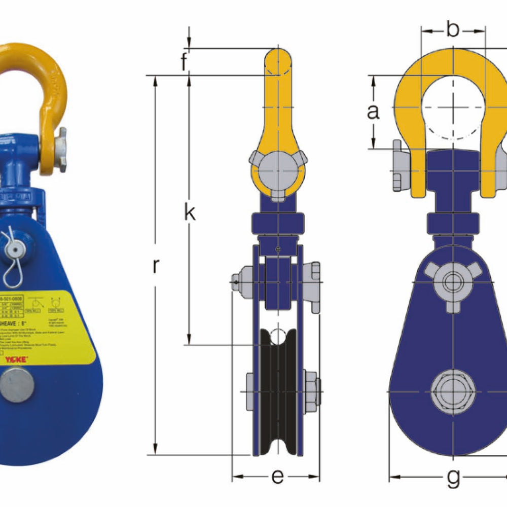 Yoke Super Snatch Block With Shackle