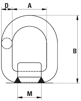 Grade 80 Weld on D Ring