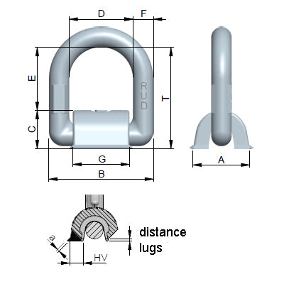 RUD LBS-RS Load Ring For Welding Stainless Steel