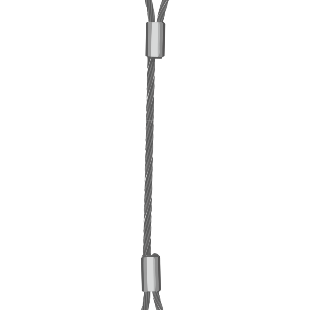 Single Leg 9mm Wire Rope Sling 1.0 Tonne