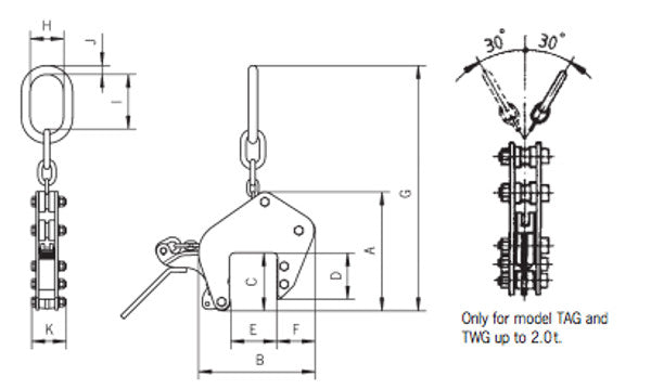 Camlok TAG/TWG Wide Jaw Universal Clamps